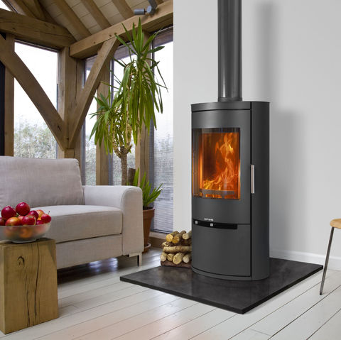 Morso 6140 stove, contemporary, wood burning, made in Denmark