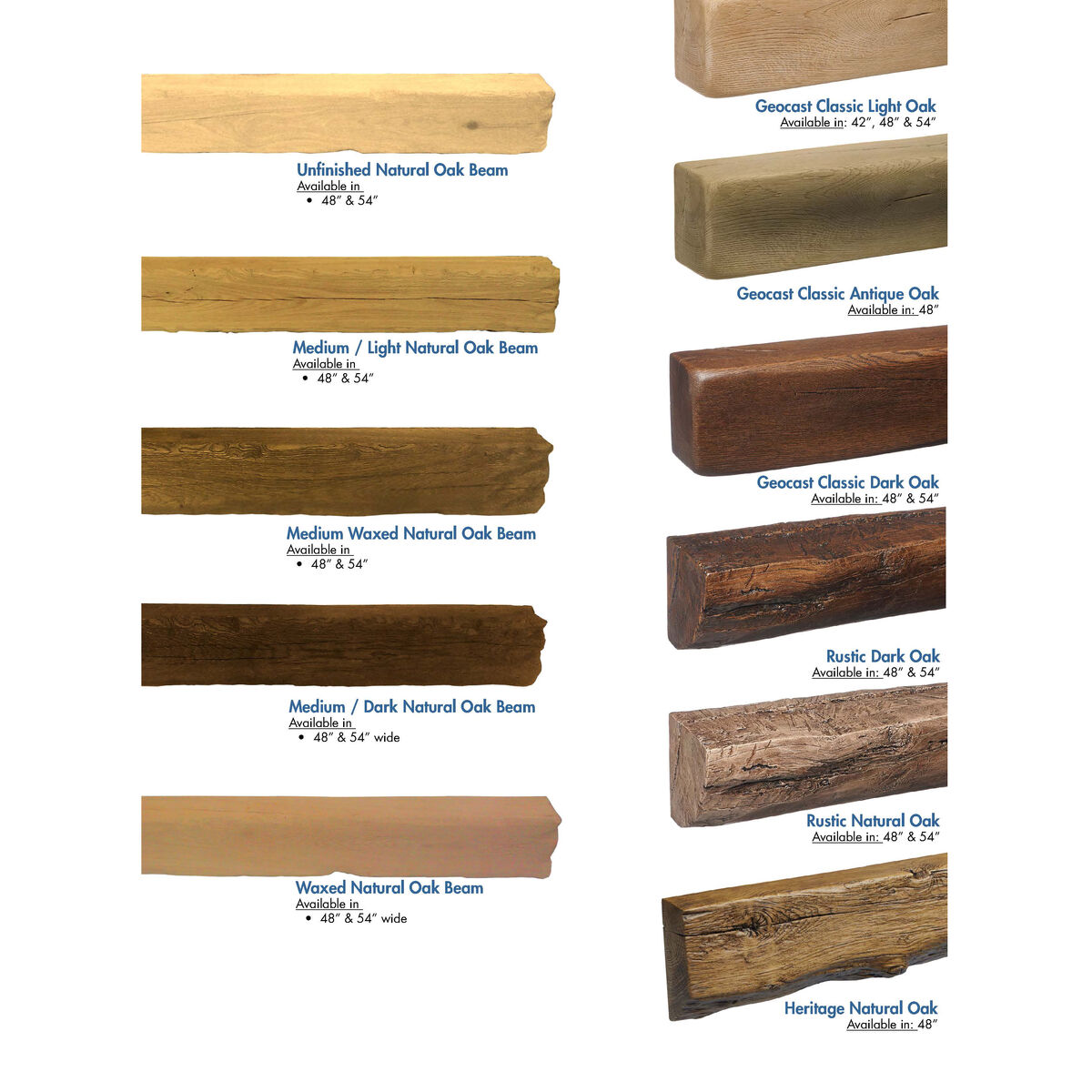 Natural Oak and Cast Oak Beams | Stovesonline